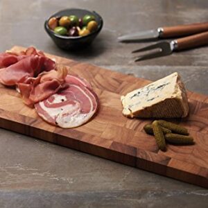 Ironwood Bowery End Grain Cheese and Charcuterie Board, One Size, Acacia Wood