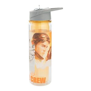 vandor star wars story hans solo water bottle, tritan, gray