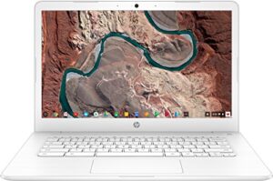 newest hp 14-inch chromebook hd sva (1366 x 768) touchscreen, intel dual core celeron n3350 1.1ghz, 4gb dd3l ram, 16gb emmc hard drive, bluetooth, hdmi, stereo speakers, hd webcam, google chrome os