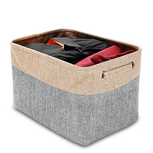 HomePondit Foldable Storage Basket Organizing Bin Box - Collapsible & Convenient Storage Solution for Office, Bedroom, Closet, Toys, Laundry (15.7x11.9x8.3)