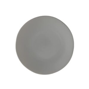 fortessa vitraluxe dinnerware heirloom dinner plate, 10.75-inch, set of 4, smoke