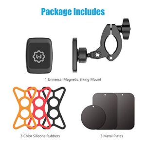 WixGear Universal Magnetic Bicycle & Motorcycle Handlebar Phone Holder for Cell Phones and GPS with Fast Swift-Snap Technology,