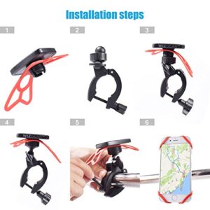 WixGear Universal Magnetic Bicycle & Motorcycle Handlebar Phone Holder for Cell Phones and GPS with Fast Swift-Snap Technology,