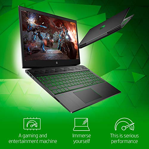 HP Pavilion Gaming 15-inch Laptop, Intel Core i5-8300H Processor, NVIDIA GeForce GTX 1050 Ti 4 GB, 8 GB RAM, 1 TB hard drive and 128 GB SSD, Windows 10 Home (15-cx0030nr, Black)