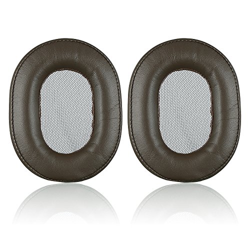 Jecobb MDR-1R Earpads Replacement Memory Foam & Protein Leather Ear Cushion Pads Cover for Sony MDR-1R, MDR-1RNC Headphones (Brown)