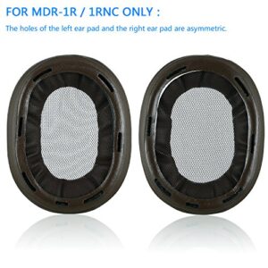 Jecobb MDR-1R Earpads Replacement Memory Foam & Protein Leather Ear Cushion Pads Cover for Sony MDR-1R, MDR-1RNC Headphones (Brown)