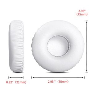 YunYiYi Replacement Earpads Pillow Ear Pads Foam Cushion Cover Cups Repair Parts Compatible with Sony MDR-ZX100 MDR-ZX110 MDR-ZX200 MDR-ZX310 MDR-ZX300 Headphones (White)