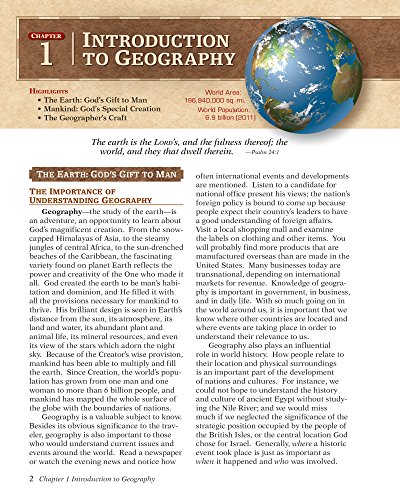 World Geography in Christian Perspective - Abeka Highschool Geography and Culture Studies