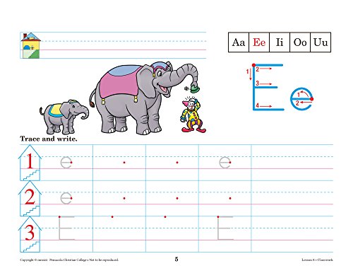 Writing With Phonics K5 Manuscript - Abeka 5 Year Old Kindergarten Manuscript Phonics Penmanship Student Work Book