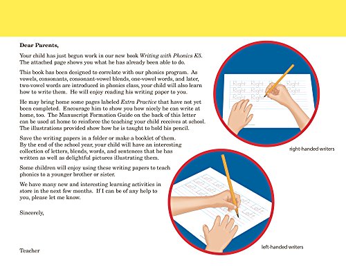 Writing With Phonics K5 Manuscript - Abeka 5 Year Old Kindergarten Manuscript Phonics Penmanship Student Work Book