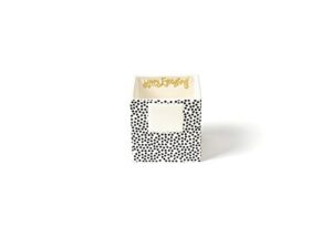 happy everything! black dot small mini nesting cube