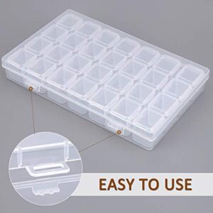 Diamond Painting Embroidery Box 3 Pack 28 Grids Plastic Storage Containers Adjustable Bead Case