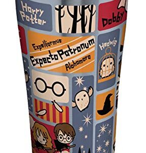 Tervis 1293207 Harry Potter-Charms Tiles Insulated Tumbler with Clear and Black Hammer Lid, 20 oz Stainless Steel, Silver