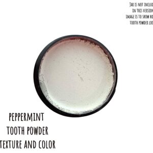 Zero Waste up to 6 Month Supply Organic Vegan Fluoride Free Tooth Powder Peppermint Flavor- Ships Without Any Plastic Packaging I Natural Whitening I Stronger Teeth