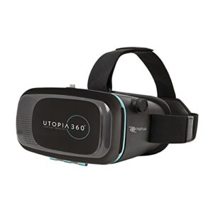 Utopia 360° VR Headset | 3D Virtual Reality Headset for VR Games, 3D Movies, and VR Apps - Compatible with iPhone and Android Smartphones (2018 Virtual Reality Headset Model)