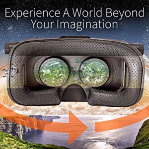 Utopia 360° VR Headset | 3D Virtual Reality Headset for VR Games, 3D Movies, and VR Apps - Compatible with iPhone and Android Smartphones (2018 Virtual Reality Headset Model)