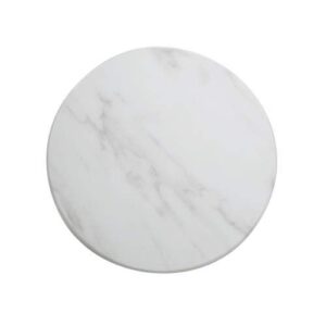 "american metalcraft mw171 marble melamine serving board, 17"", round", white