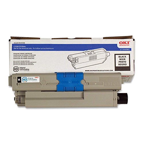 OKI 44469801 Black Toner Cartridge 2-Pack for C530, C531, MC361, MC561