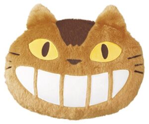 studio ghibli via bandai marushin my neighbor totoro catbus cushion die-cut pillow, orange