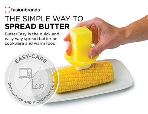 FusionBrands ButterEasy Butter Spreader and Butter Stick Holder - The Simple Way to Spread Butter - Easily Spread Butter on Cookware, Baking Dishes, Corn, Toast and Other Warm Foods