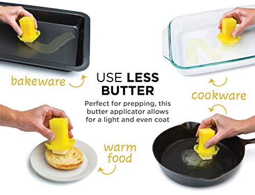 FusionBrands ButterEasy Butter Spreader and Butter Stick Holder - The Simple Way to Spread Butter - Easily Spread Butter on Cookware, Baking Dishes, Corn, Toast and Other Warm Foods