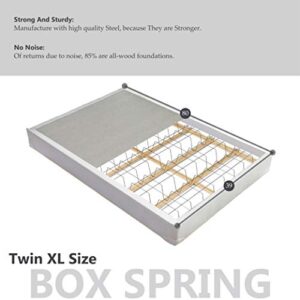 Mattress Solution Fully Assembled Metal Traditional Boxspring Foundation for Mattress, Twin XL, Size