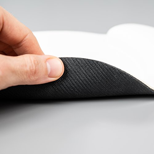 Mouse Pad With Wrist Support And Keyboard Rest Pad - White Mousepad Cushion for Hands, Palm, Carpal Tunnel - Ergonomic RestPad Mat on Desktop, Laptop, Computer, Desk PC.