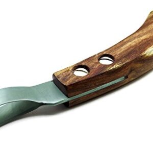 Hoof Knife 7.5" Large Farrier Tools Wooden Handle Premium Instruments Upgraded Pattern