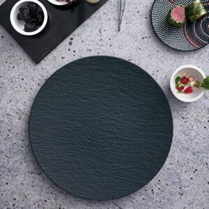 Villeroy & Boch Manufacture Rock Pizza/Buffet Plate, 12.5 in, Black/Gray