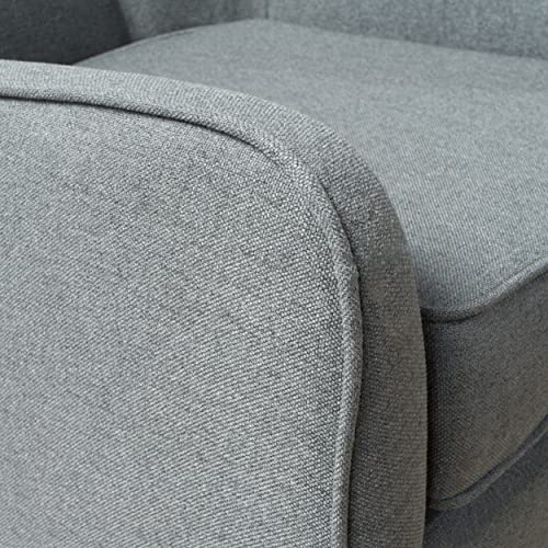 Christopher Knight Home Felicity Mid-Century Fabric Arm Chair, Charcoal