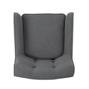 Christopher Knight Home Felicity Mid-Century Fabric Arm Chair, Charcoal