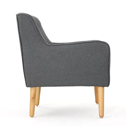 Christopher Knight Home Felicity Mid-Century Fabric Arm Chair, Charcoal