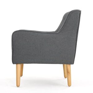 Christopher Knight Home Felicity Mid-Century Fabric Arm Chair, Charcoal