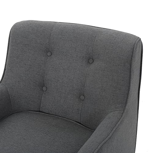 Christopher Knight Home Felicity Mid-Century Fabric Arm Chair, Charcoal