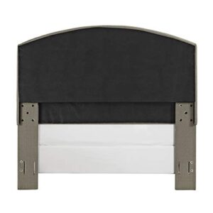 Crosley Furniture Cassie Curved Upholstered Headboard, Full/Queen, Shadow Gray Linen