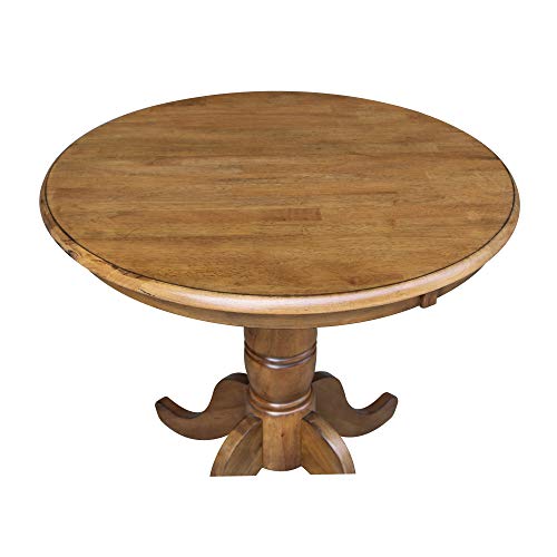 Whitewood Industries International Concepts 30" Round Top Pedestal Table, 28.9", Pecan