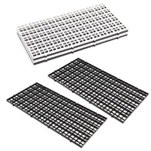 obangong 6 pcs grid divider tray egg crate 11.8inch louvre aquarium fish tank bottom isolation