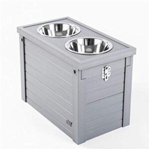 new age pet pet food bowl, grey