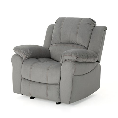 Great Deal Furniture | Edwin | Microfiber Gliding Recliner | in Grey