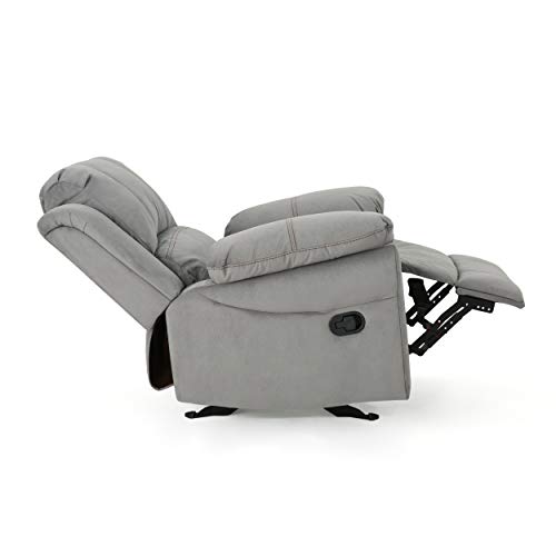 Great Deal Furniture | Edwin | Microfiber Gliding Recliner | in Grey