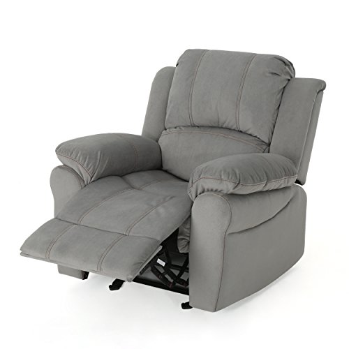 Great Deal Furniture | Edwin | Microfiber Gliding Recliner | in Grey