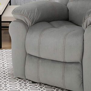 Great Deal Furniture | Edwin | Microfiber Gliding Recliner | in Grey