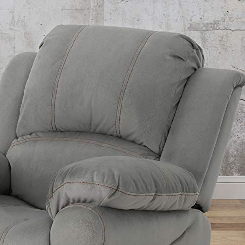 Great Deal Furniture | Edwin | Microfiber Gliding Recliner | in Grey