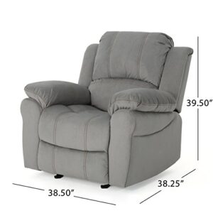 Great Deal Furniture | Edwin | Microfiber Gliding Recliner | in Grey