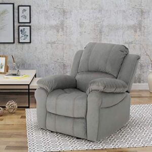 Great Deal Furniture | Edwin | Microfiber Gliding Recliner | in Grey