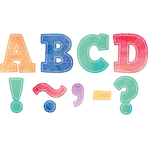 Teacher Created Resources Watercolor Bold Block 3" Magnetic Letters