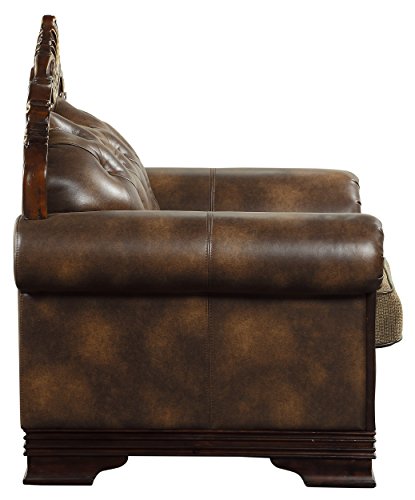 Homelegance 9815-3 Croydon Traditional Two-Tone Sofa, 86"W, Brown PU Leather