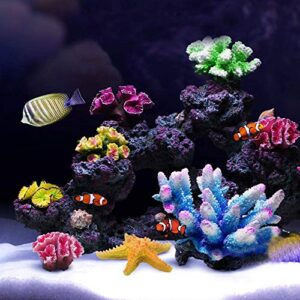 Danmu 1pc of Polyresin Coral Reef Ornaments, Aquarium Coral Decor 2.75" x 2.36" x 1.96" for Fish Tank Aquarium Decoration