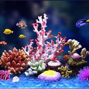 Danmu 1pc of Polyresin Coral Reef Ornaments, Aquarium Coral Decor 2.75" x 2.36" x 1.96" for Fish Tank Aquarium Decoration