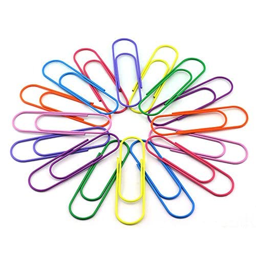 RuiLing 40-Pack 4 Inches Mega Large Paper Clips - 8 Colors Per Color 5pcs 100mm Cute Paper Needle Multicolor Bookmark,Office Supply Accessories